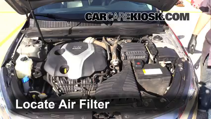 How to Change Engine Air Filter: 2011 Kia Optima SX 2.0L 4 Cyl. Turbo