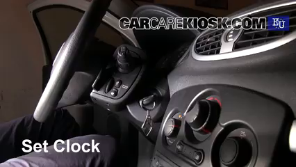 How to Set the Clock / Change Time on a 2011 Renault Clio dCi 1.5L 4 ...