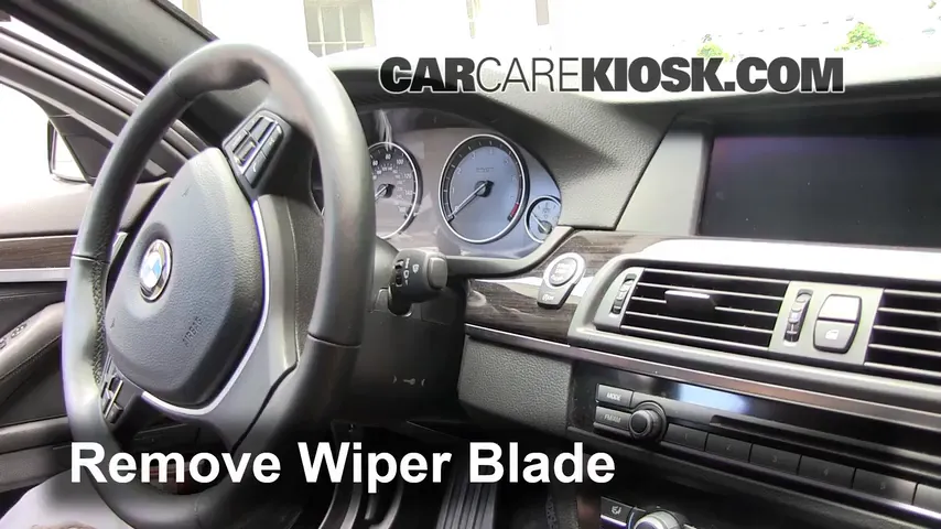 Front Windshield Wiper Blade Change: 2012 BMW 528i xDrive 2.0L 4 Cyl. Turbo