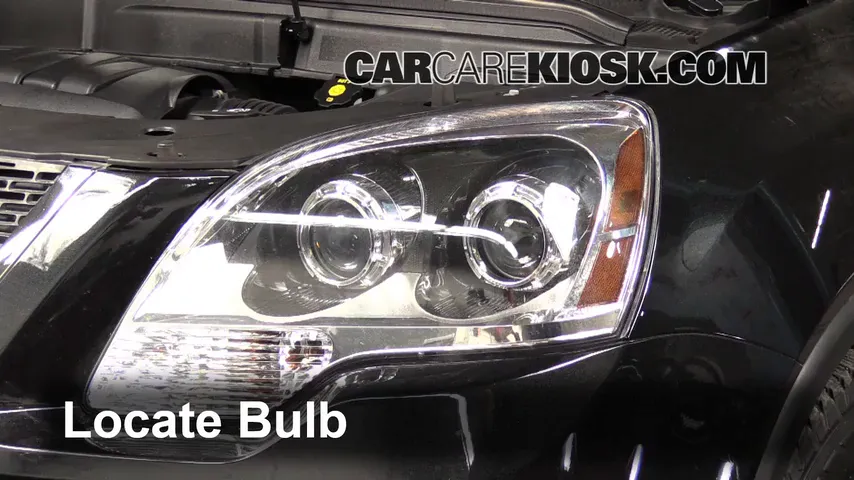 Headlight Bulb Replacement: 2012 GMC Acadia SLE 3.6L V6