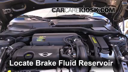 How to Check Brake Fluid Level: 2012 Mini Cooper 1.6L 4 Cyl. Hatchback