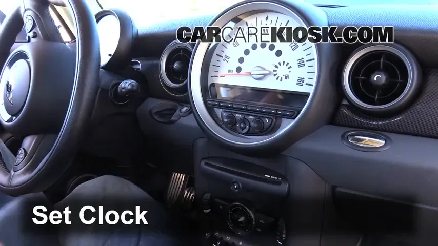 How to Set the Clock / Change Time on a 2012 Mini Cooper S 1.6L 4 Cyl ...