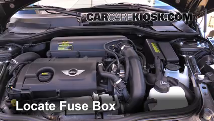 Interior Fuse Box Location: 2012 Mini Cooper S 1.6L 4 Cyl. Turbo Hatchback