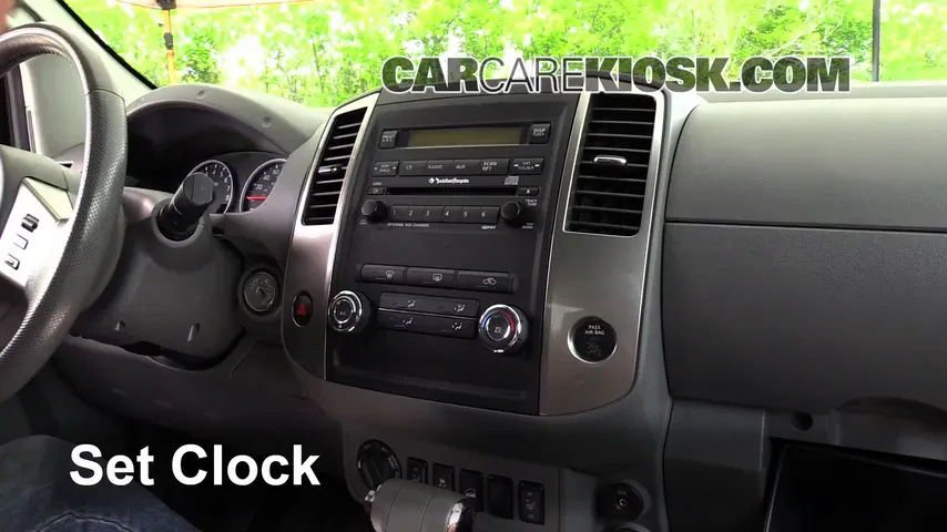 How to Set the Clock / Change Time on a 2012 Nissan Frontier SL 4.0L V6 ...