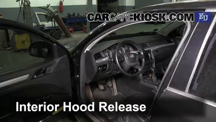 How To Open Hood: 2012 Skoda Superb TDI 4X4 2.0L 4 Cyl. Turbo Diesel