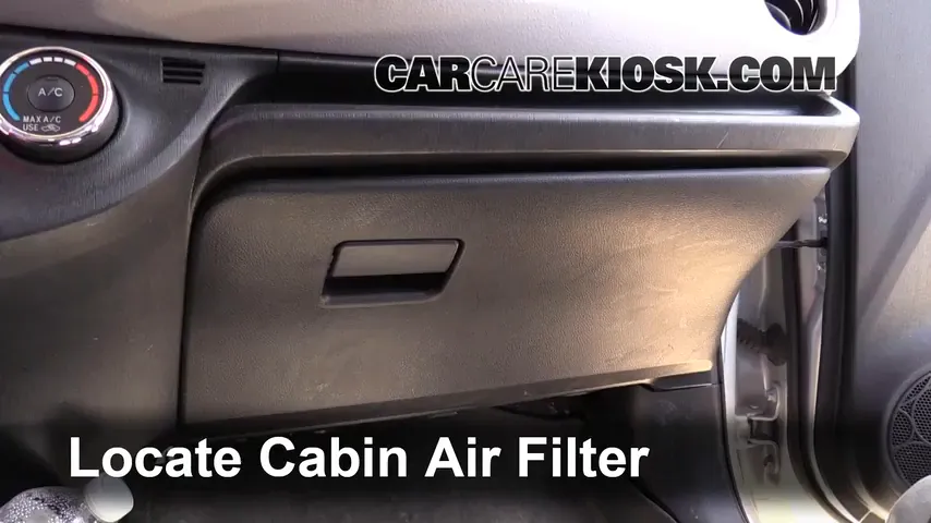Cabin Air Filter Replacement: 2012 Toyota Yaris L 1.5L 4 Cyl. Hatchback ...