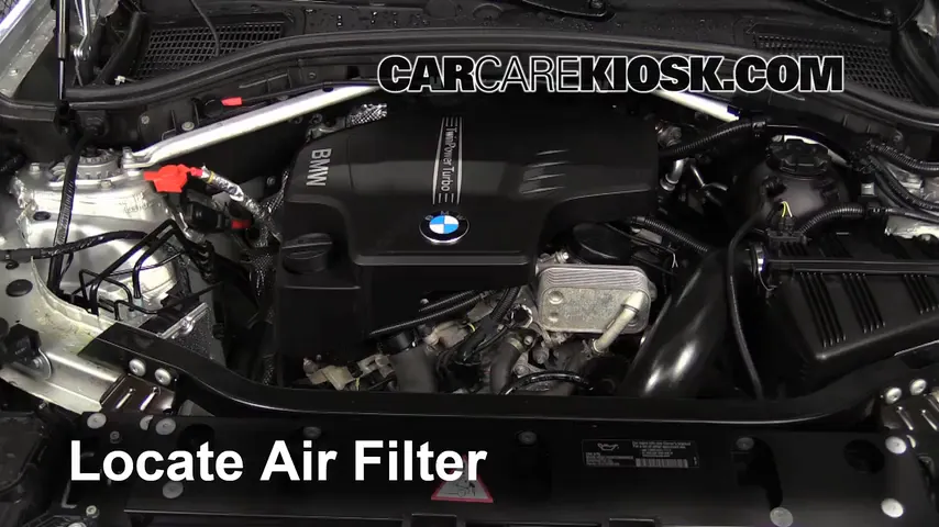 How to Change Engine Air Filter: 2013 BMW X3 xDrive28i 2.0L 4 Cyl. Turbo