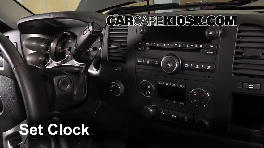 How to Set the Clock / Change Time on a 2013 Chevrolet Silverado 1500 ...