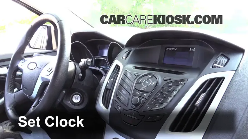 How to Set the Clock / Change Time on a 2013 Ford Focus SE 2.0L 4 Cyl ...