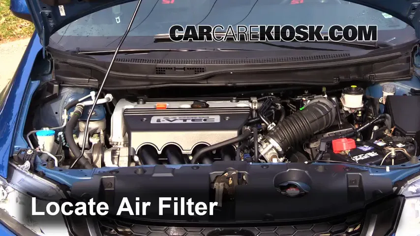 How to Change Engine Air Filter: 2013 Honda Civic Si 2.4L 4 Cyl. Sedan