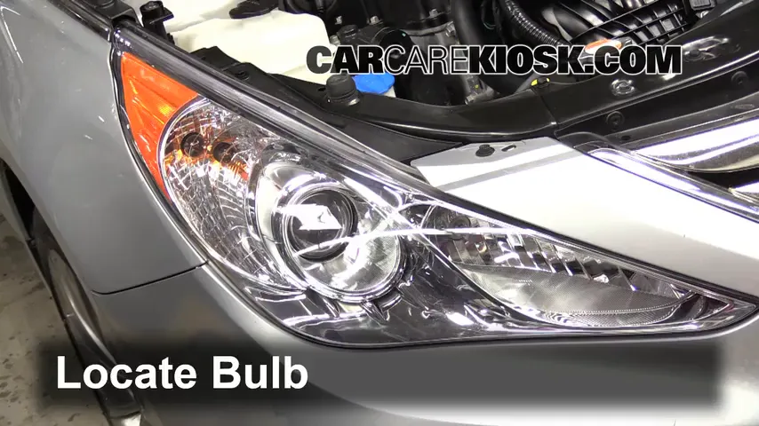 Headlight Bulb Replacement: 2013 Hyundai Sonata Limited 2.0L 4 Cyl. Turbo
