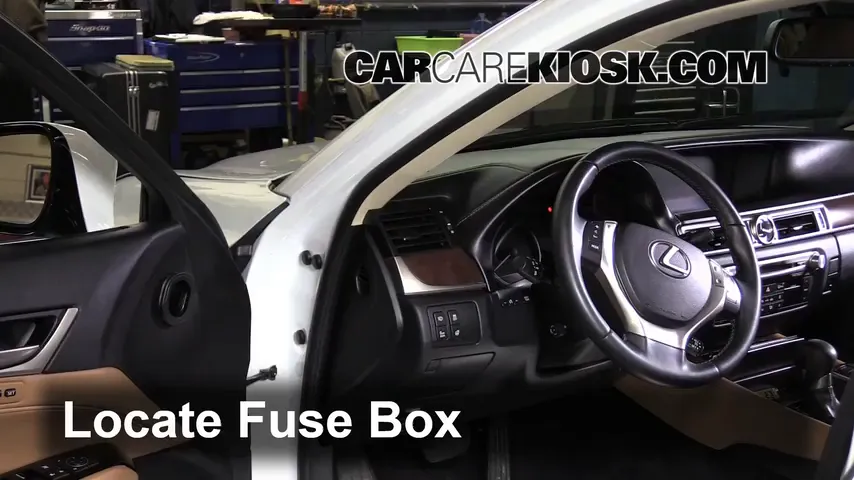 Interior Fuse Box Location: 2014 Lexus GS350 3.5L V6