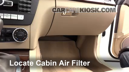 Cabin Air Filter Replacement: 2013 Mercedes-Benz C250 Luxury 1.8L 4 Cyl ...