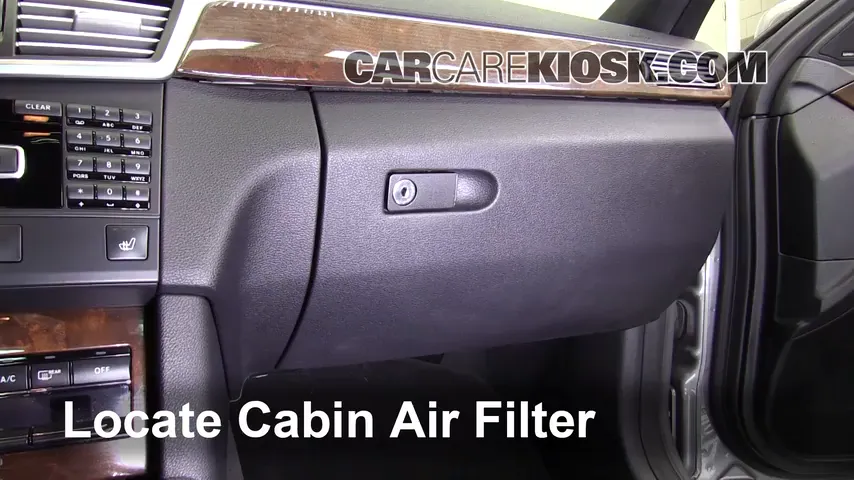 Cabin Air Filter Replacement: 2012 Mercedes-Benz E350 3.5L V6 Sedan (4 ...