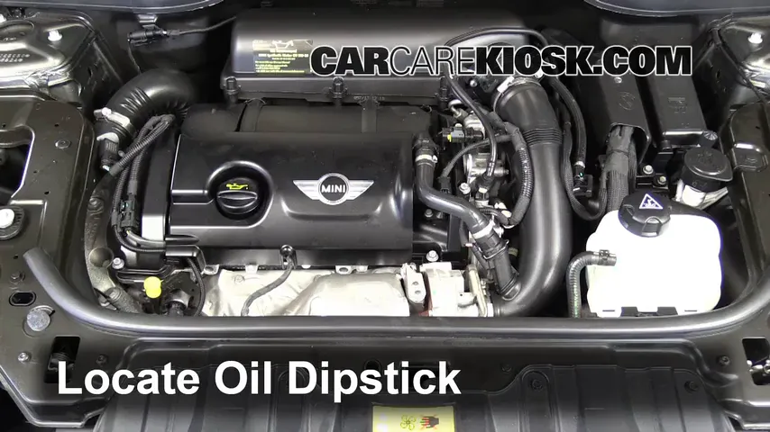 checking oil on mini