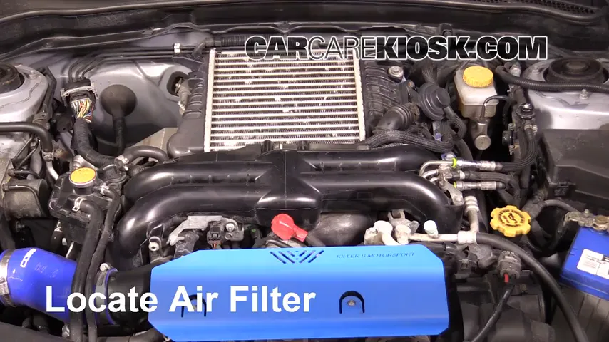 How to Change Engine Air Filter: 2013 Subaru Impreza WRX 2.5L 4 Cyl ...