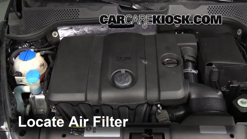 How to Change Engine Air Filter: 2013 Volkswagen Beetle 2.5L 5 Cyl ...