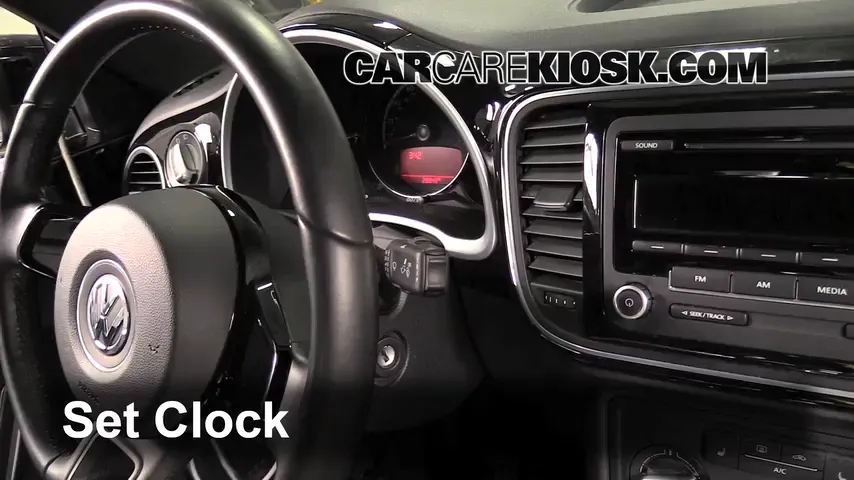 How to Set the Clock / Change Time on a 2013 Volkswagen Beetle 2.5L 5 ...