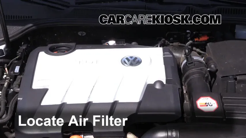 How to Change Engine Air Filter: 2013 Volkswagen Golf TDI 2.0L 4 Cyl ...