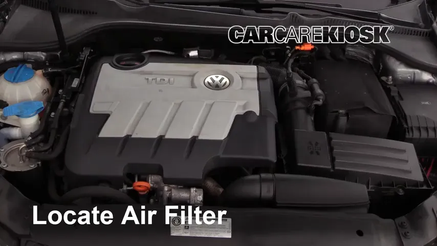 How to Change Engine Air Filter: 2013 Volkswagen Jetta TDI 2.0L 4 Cyl ...