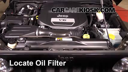 Oil & Filter Change Jeep Wrangler (2007-2017) - 2014 Jeep Wrangler ...