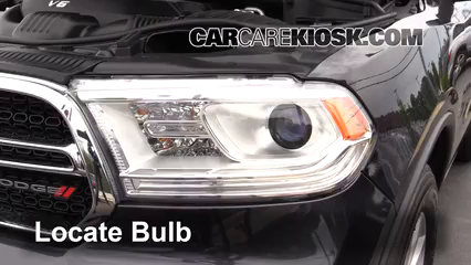 Headlight Bulb Replacement: 2014 Dodge Durango SXT 3.6L V6 FlexFuel