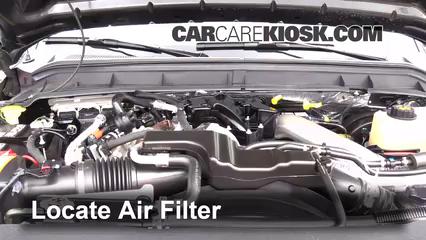 How to Change Engine Air Filter: 2014 Ford F-350 Super Duty King Ranch ...