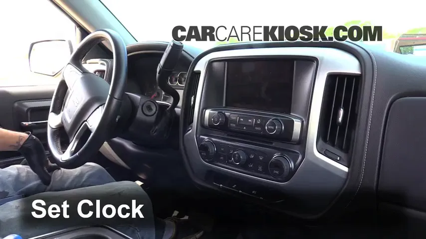 How to Set the Clock / Change Time on a 2014 GMC Sierra 1500 SLE 4.3L ...