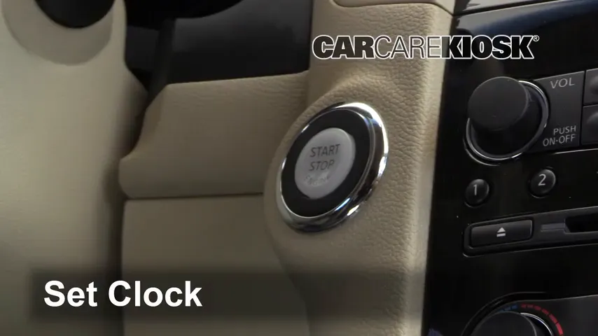How to Set the Clock / Change Time on a 2014 Infiniti QX70 3.7L V6