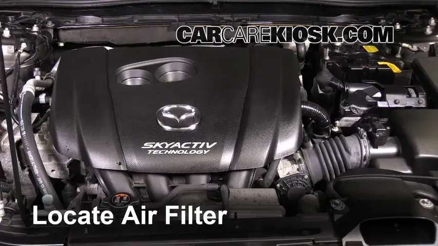 How to Change Engine Air Filter: 2014 Mazda 3 Touring 2.0L 4 Cyl. Sedan