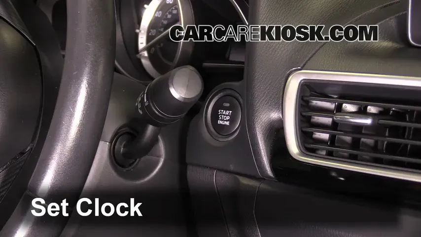 How to Set the Clock / Change Time on a 2014 Mazda 3 Touring 2.0L 4 Cyl ...