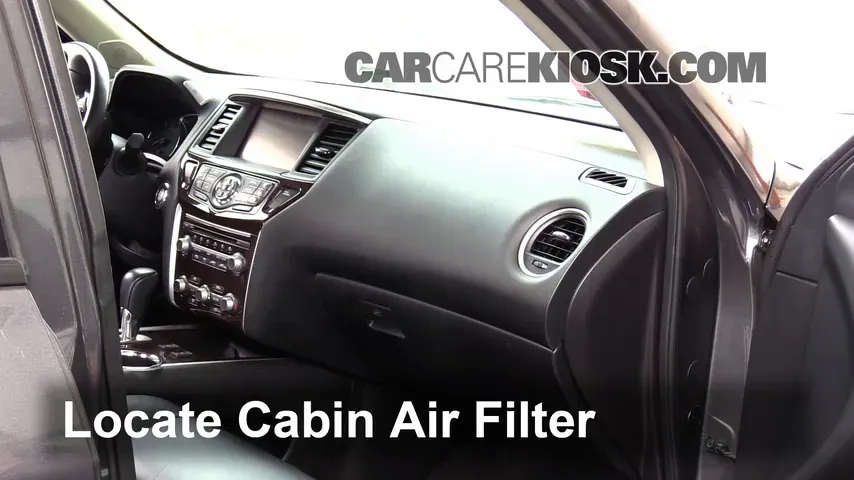 Cabin Air Filter Replacement: 2014 Nissan Pathfinder SL Hybrid 2.5L 4 ...