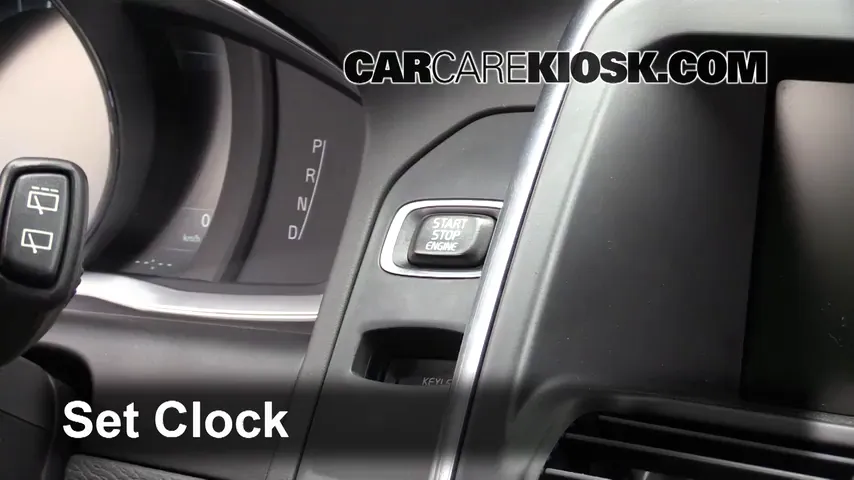 How to Set the Clock / Change Time on a 2014 Volvo XC60 T6 3.0L 6 Cyl ...
