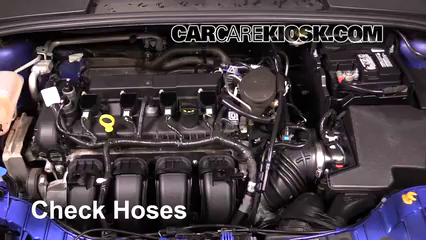 Coolant Level Check on a 2015 Ford Focus Titanium 2.0L 4 Cyl. FlexFuel ...