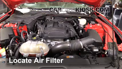 How to Change Engine Air Filter: 2015 Ford Mustang EcoBoost 2.3L 4 Cyl ...