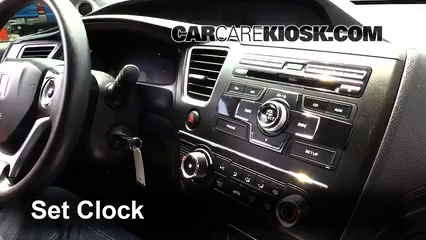 How to Set the Clock / Change Time on a 2015 Honda Civic LX 1.8L 4 Cyl ...