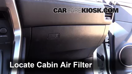 Cabin Air Filter Replacement: 2015 Lexus NX200t 2.0L 4 Cyl. Turbo