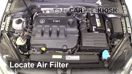 Oil & Filter Change 2015 Volkswagen Golf SportWagen TDI S 2.0L 4 Cyl ...