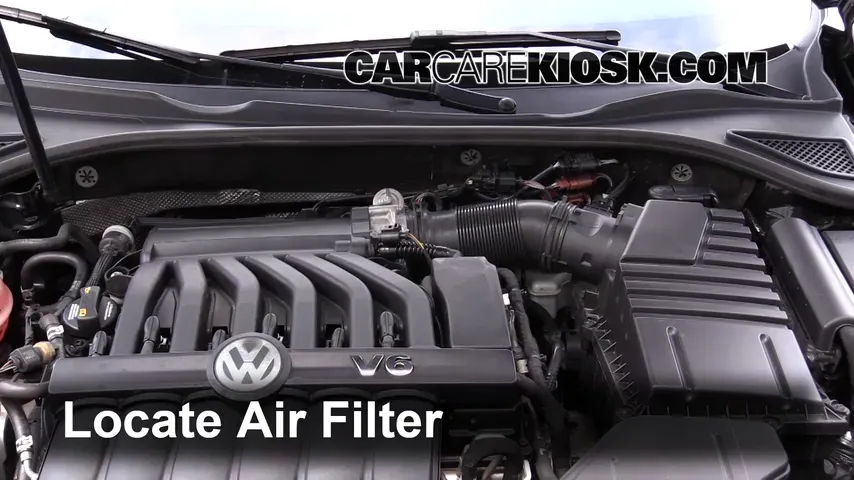 How to Change Engine Air Filter: 2015 Volkswagen Passat SEL Premium 3.6L V6