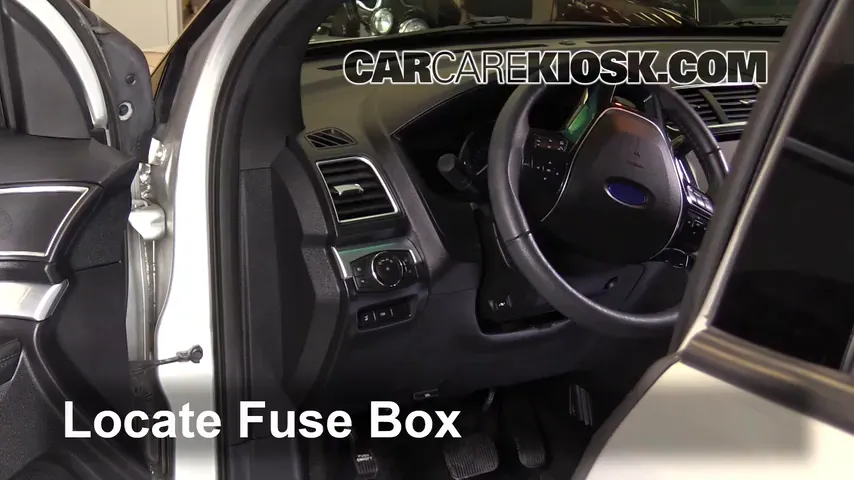 Interior Fuse Box Location: 2016 Ford Explorer Limited 2.3L 4 Cyl. Turbo