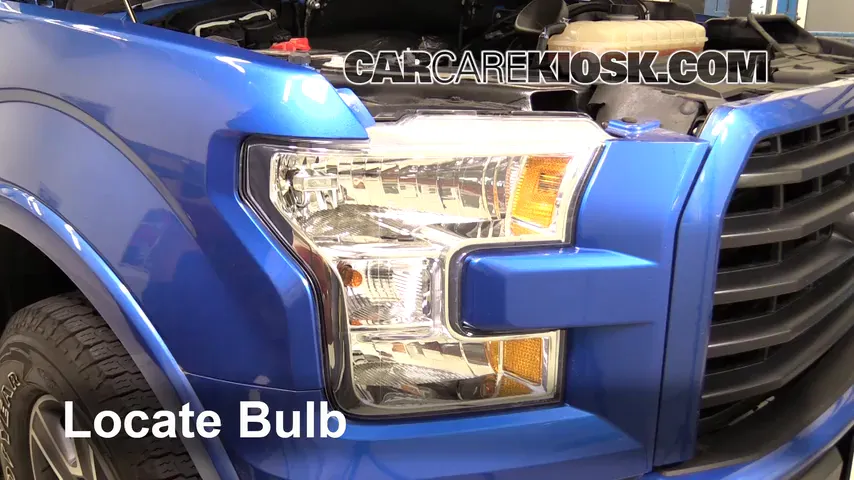 Headlight Bulb Replacement: 2016 Ford F-150 XLT 5.0L V8 FlexFuel Crew ...