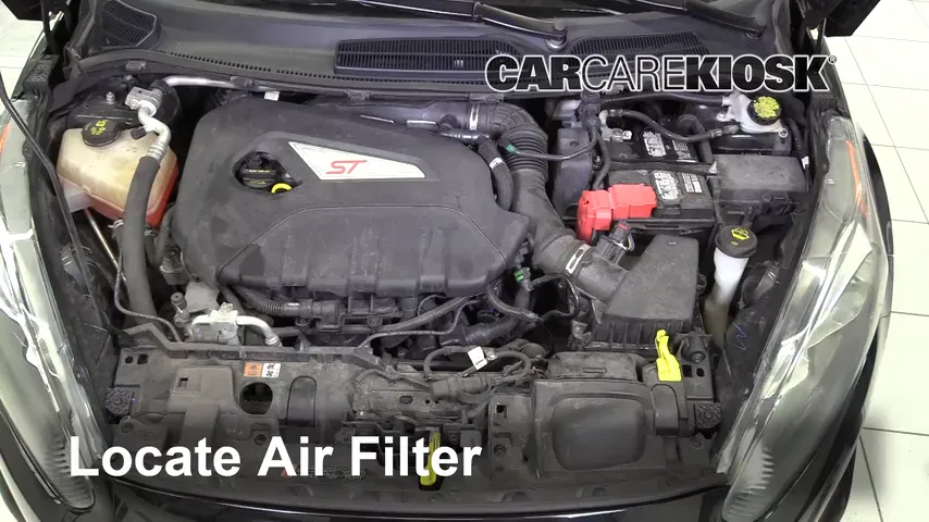 How to Change Engine Air Filter: 2016 Ford Fiesta ST 1.6L 4 Cyl. Turbo
