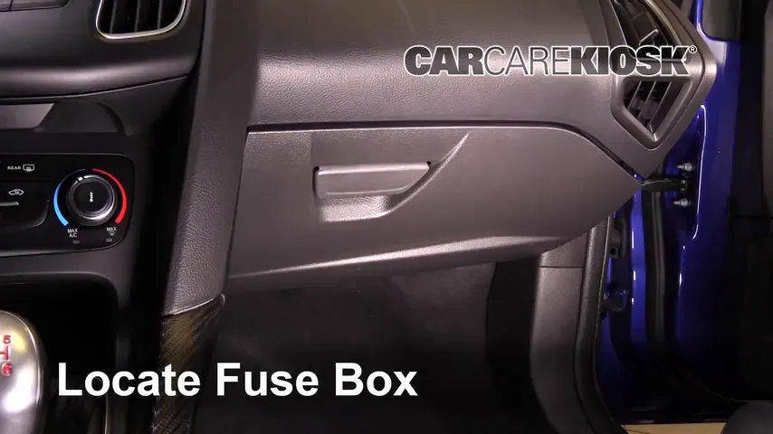 Interior Fuse Box Location: 2016 Ford Focus ST 2.0L 4 Cyl. Turbo