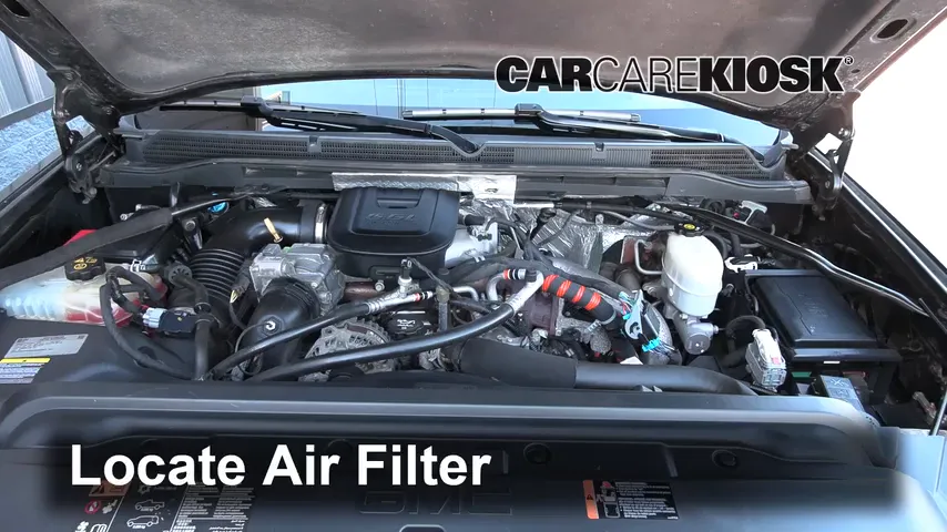 How to Change Engine Air Filter: 2016 GMC Sierra 2500 HD Denali 6.6L V8 ...