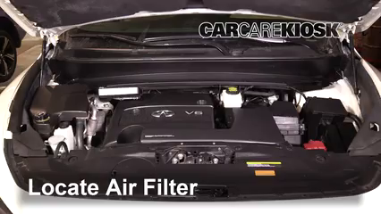 How to Change Engine Air Filter: 2016 Infiniti QX60 3.5L V6