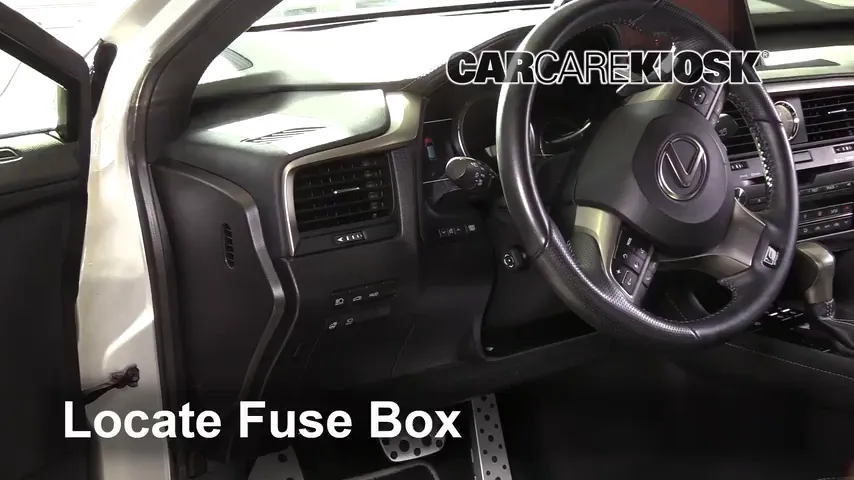 Interior Fuse Box Location: 2019 Lexus RX350 3.5L V6
