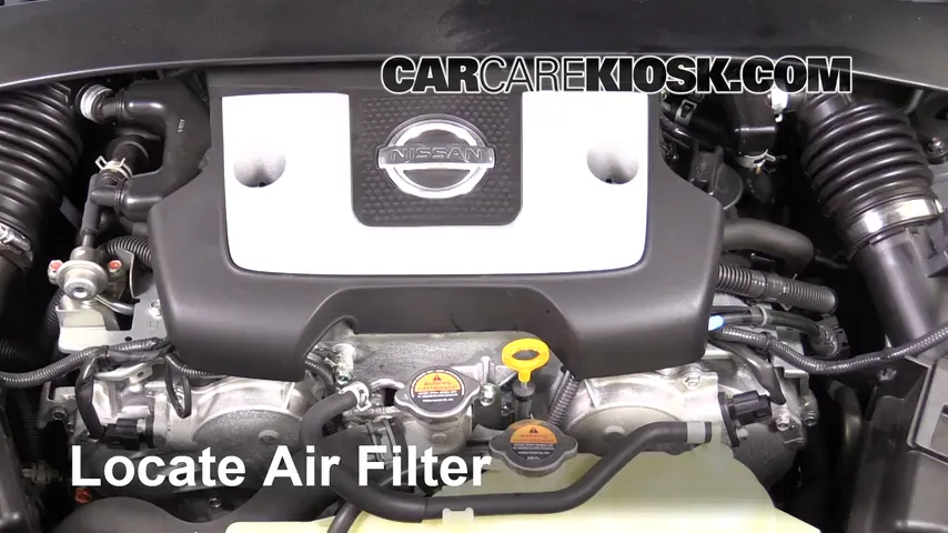 How to Change Engine Air Filter: 2016 Nissan 370Z 3.7L V6 Coupe
