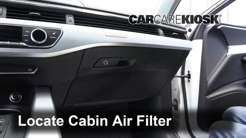Cabin Air Filter Replacement: 2017 Audi A4 Quattro Premium Plus 2.0L 4 ...