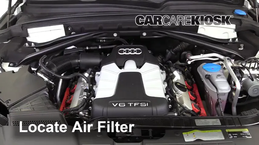 How to Change Engine Air Filter: 2017 Audi Q5 Premium Plus 3.0L V6 ...