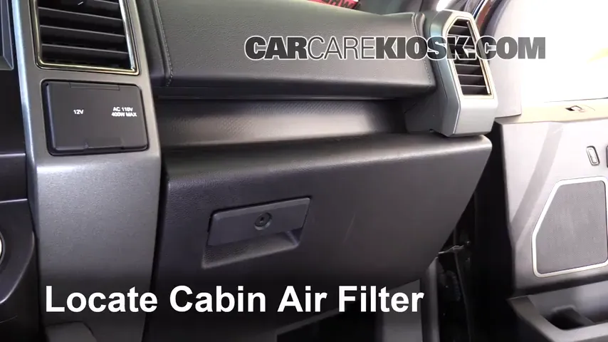 Cabin Air Filter Replacement: 2017 Ford F-150 XLT 5.0L V8 FlexFuel Crew ...